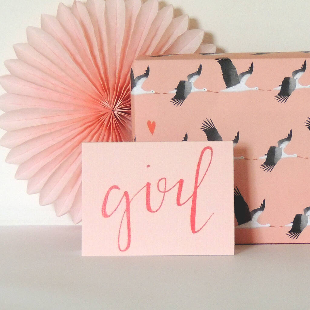 Baby Girl Script Mini Card By Kali Stileman Publishing ...