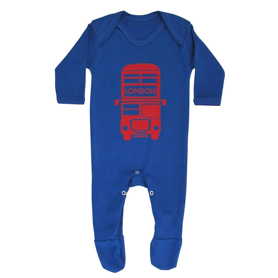 personalised london bus babygrow by littlechook personalised childrens ...