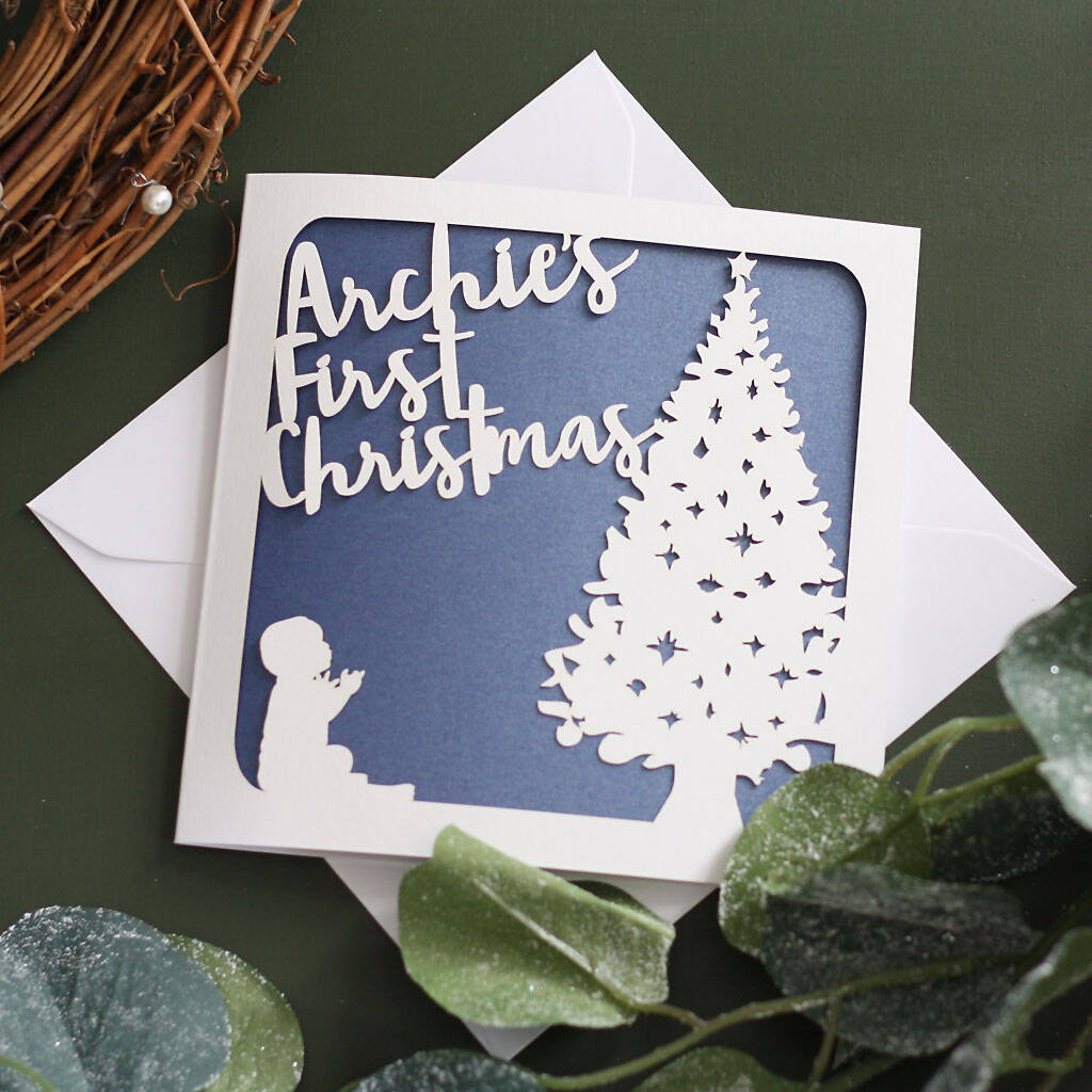 Personalised First Christmas Card By Whole In The Middle ...
