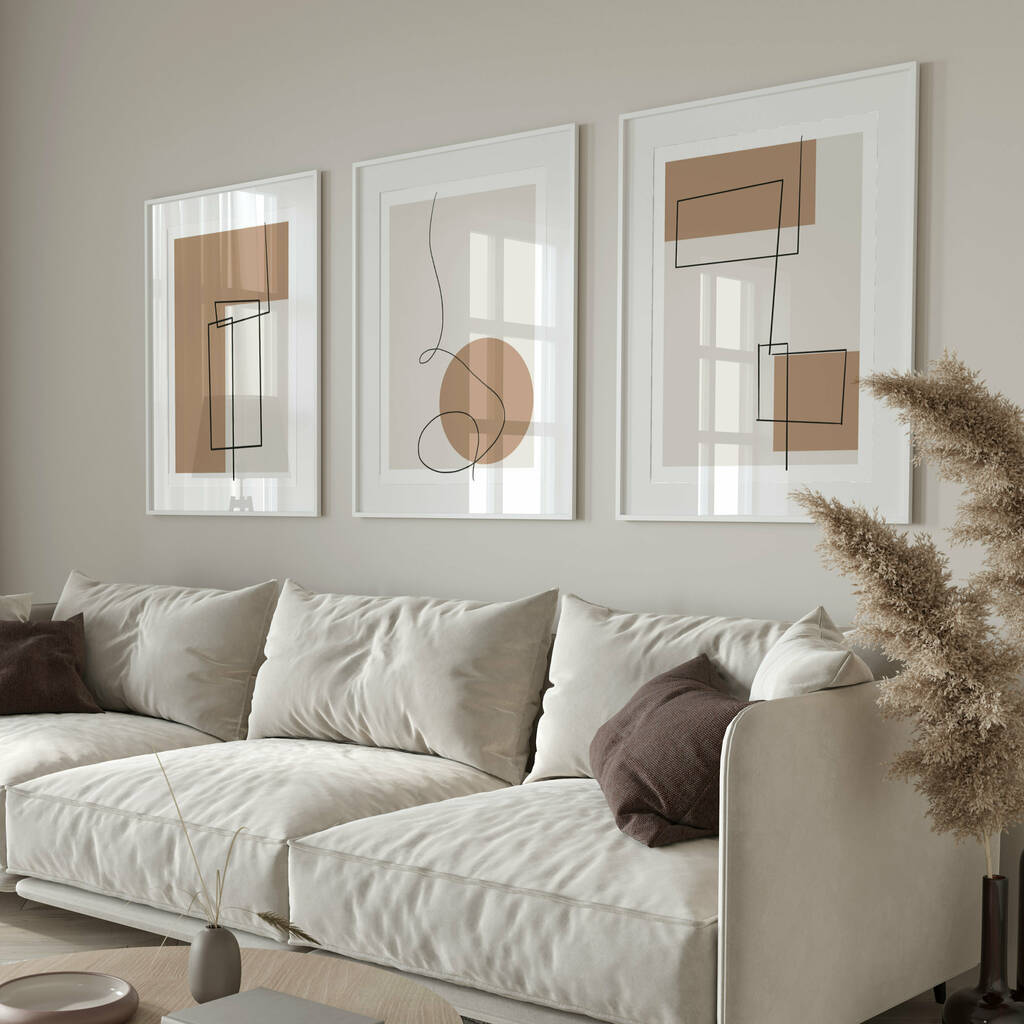 Brown Line Art Abstract Shapes By Bhambina Party & Crafts