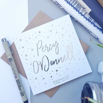 Personalised New Baby Card | New Arrival Card By Rich Little Things ...