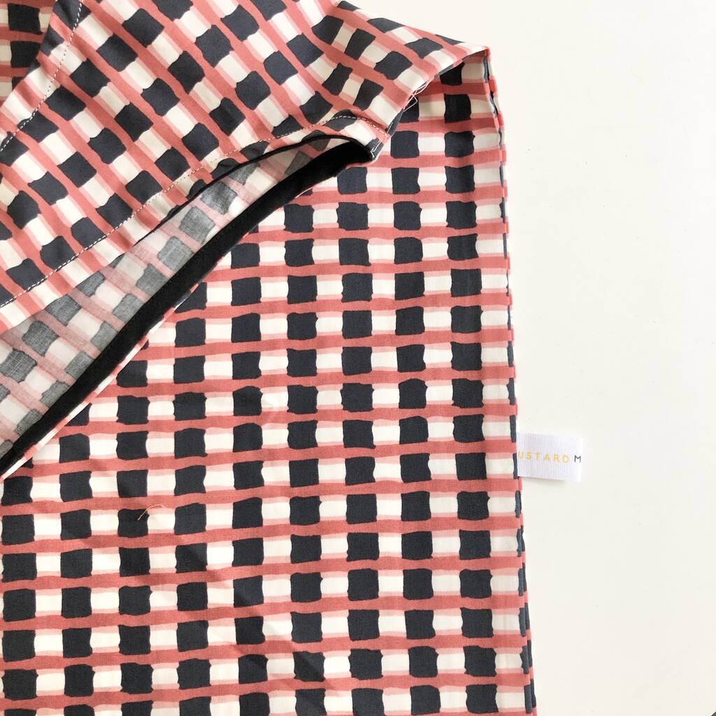 Personalised 100% Cotton Check Reusable Shopping Bag By Mustard Monday