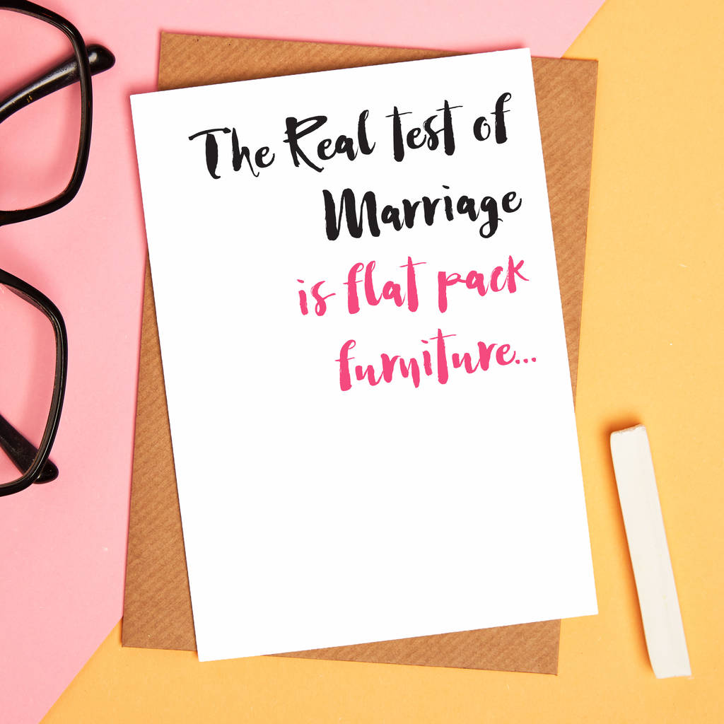 Funny Anniversary Card Funny Wedding Card Flat Pack By Coconutgrass 