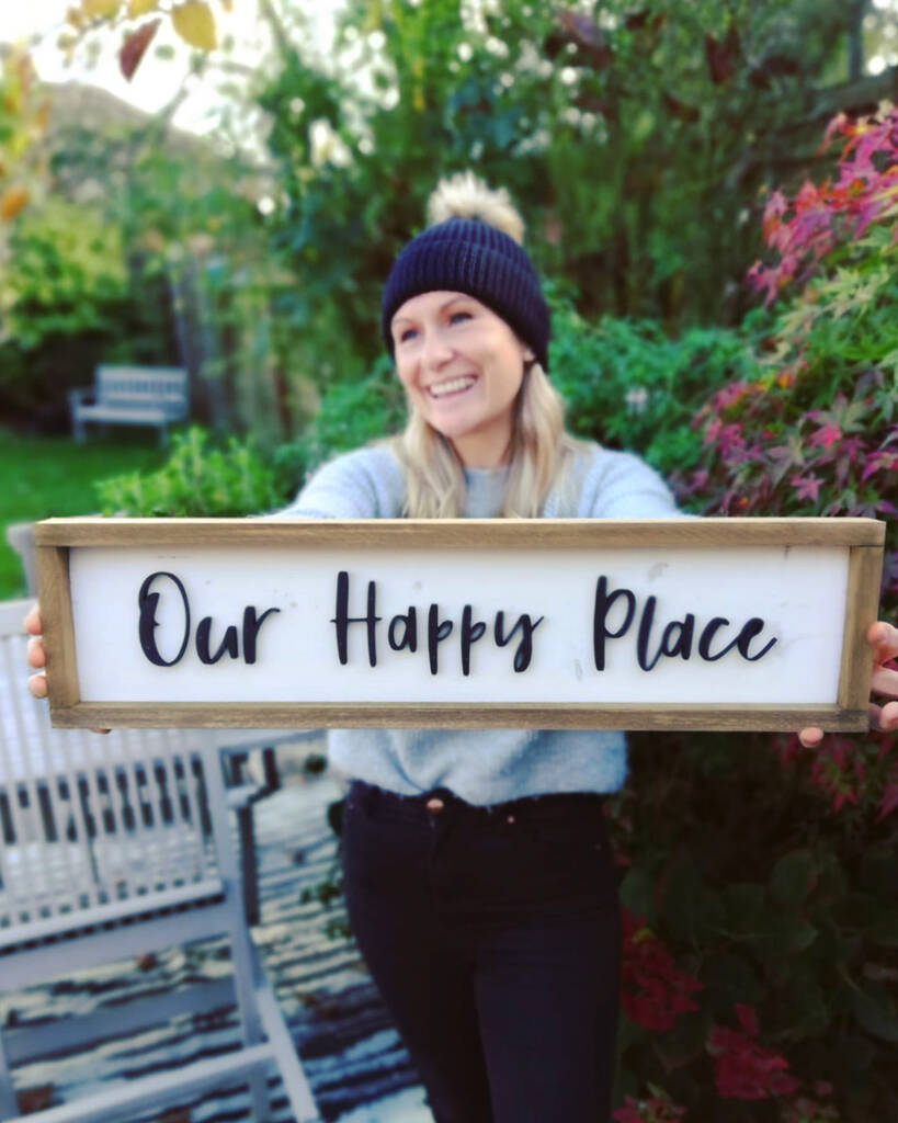 Wooden 'our Happy Place' Mantel Sign By Violet Pickles ...