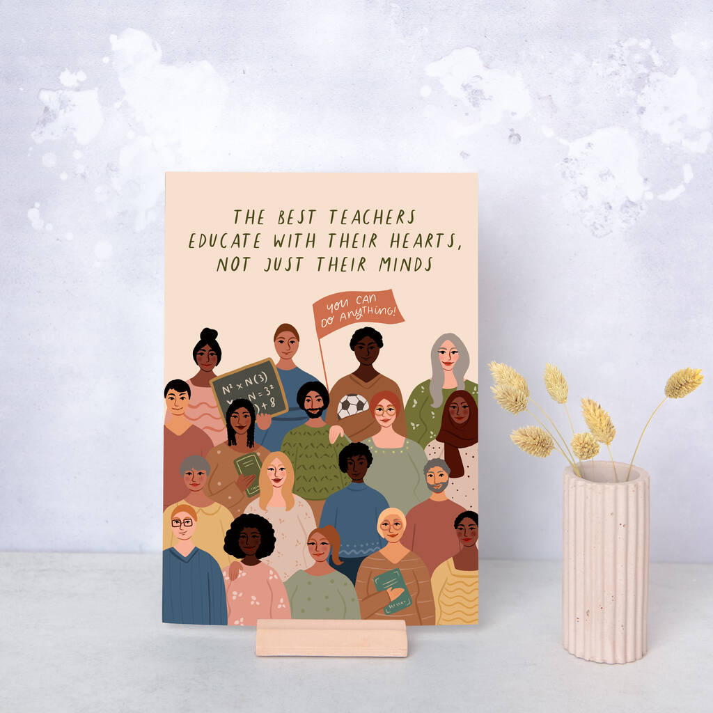 Best Teacher A4 Wall Print Classroom Thank You By Flourish Paperworks