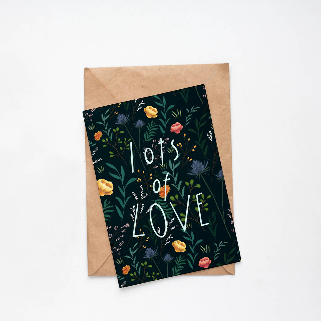 Lots Of Love Card By Hannah Green Illustration