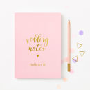 Personalised Wedding Notes Foiled Notebook By Martha Brook ...