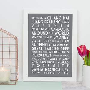 Personalised Typography Prints and Art | notonthehighstreet.com