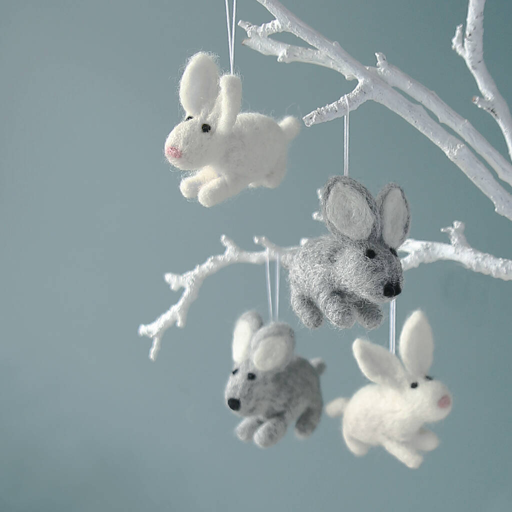 Fairtrade Felt Rabbit Decoration By Clem & Co | notonthehighstreet.com