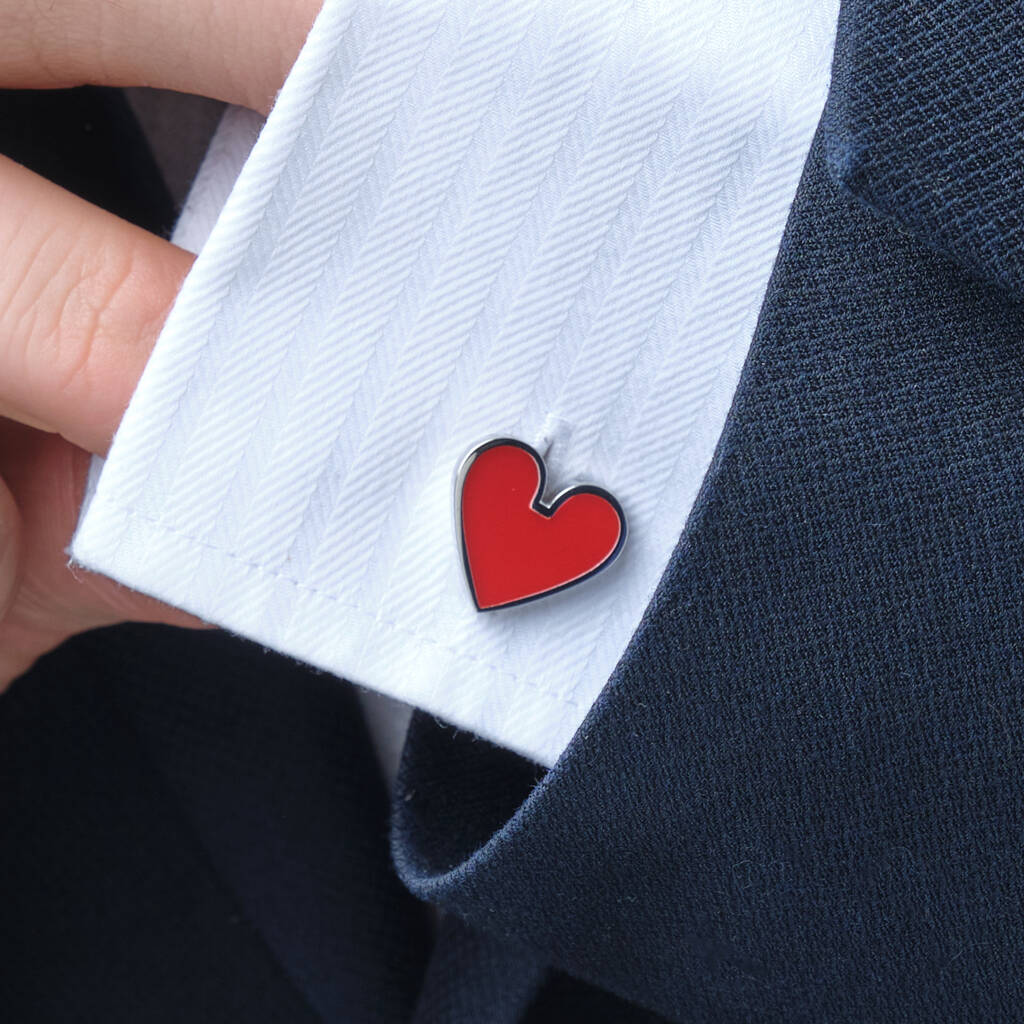 Heart Cufflinks Cards By We Love To Create | notonthehighstreet.com