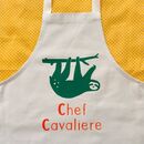 Personalised Sloth Apron By Littlechook | notonthehighstreet.com