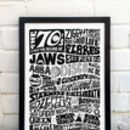 The Seventies 1970’s Decade Typography Print By Sketchbook Design ...