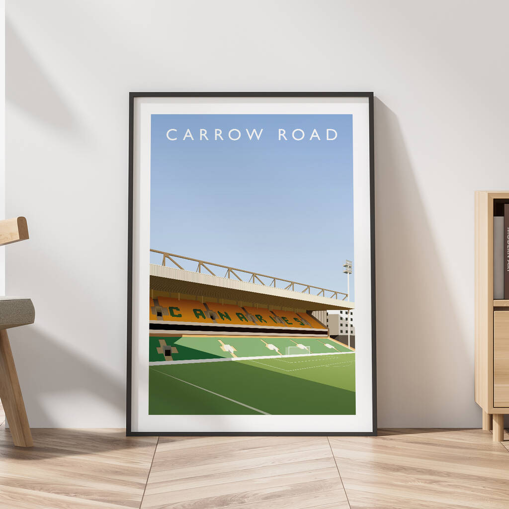 Norwich City Carrow Road Poster By Matthew J I Wood Design & Illustration