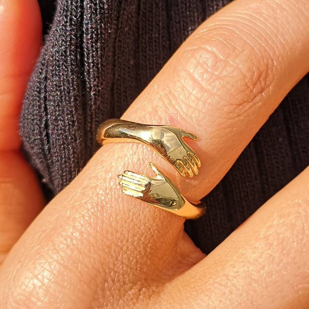 Sterling Silver Hug Ring By Lily Charmed | notonthehighstreet.com