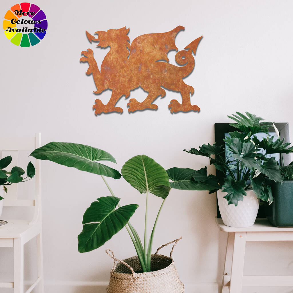 Cymru Welsh Dragon Rusty Metal Dragon Art By Duke Craft ...