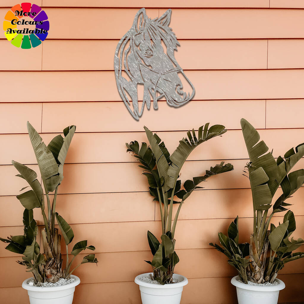 Rusted Metal Horse Head Stables Decor Wall Art By Duke Craft ...