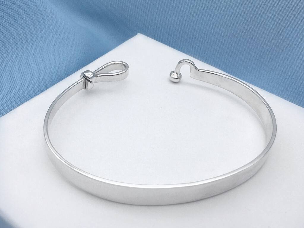 Personalised Sterling Silver Bangle Gift For Her By Mon Bijoux ...