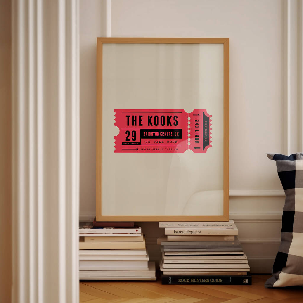 Personalised Show Ticket Print, Concert Gig Poster By AballoneStudio