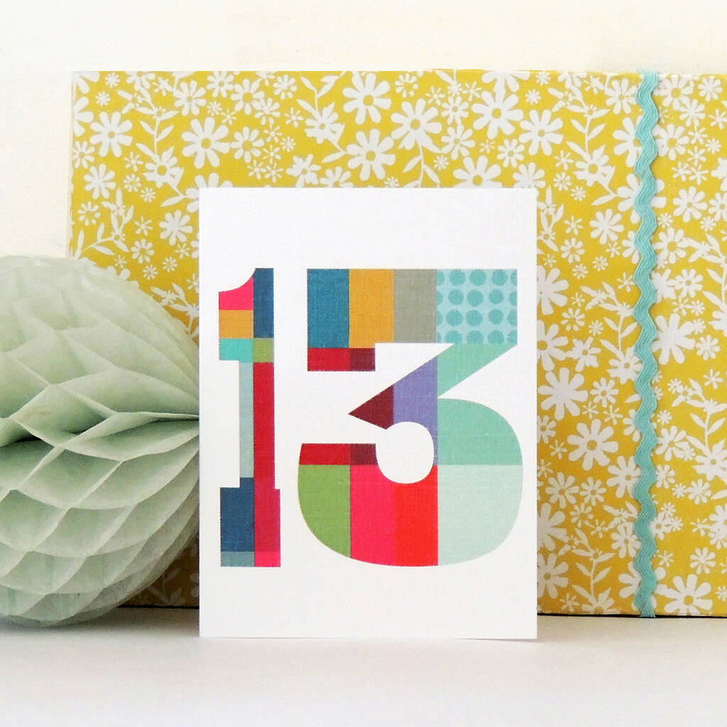 Mini Number Thirteen Card By Kali Stileman Publishing ...