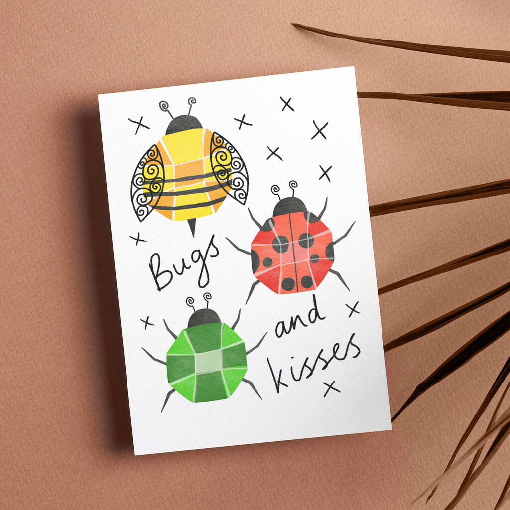 'Bugs And Kisses' Valentine Or Anniversary Card By So Close ...