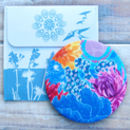 Isla Silk Covered Compact Mirror By Armitage Design ...