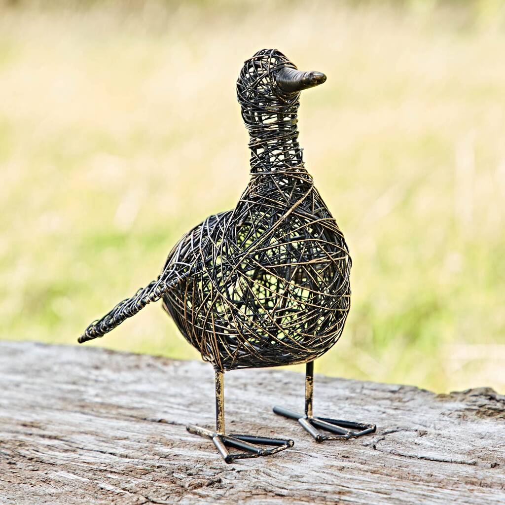 Kriti The Small Flapping Duck Wire Garden Ornament By Paper High