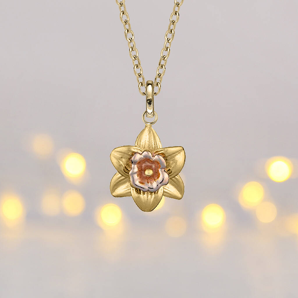 Tiny Daffodil Necklace In 18ct Gold Plated Silver By Songs of Ink and ...