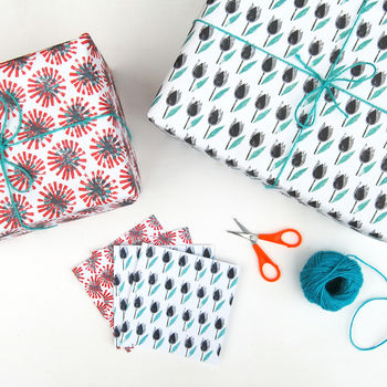Floral Wrapping Paper And Card Set By Izzi Rainey | notonthehighstreet.com