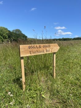 Directional Oak Sign Post, Personalised House Name By Grain Designs ...