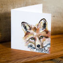 inky fox blank greetings card by kate moby | notonthehighstreet.com