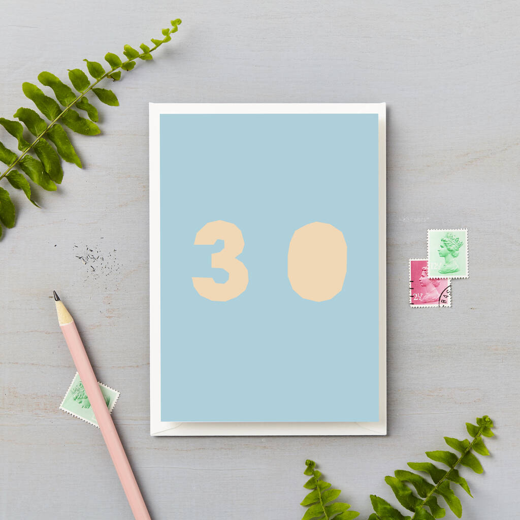 30th Birthday Card Bright Block Retro Colours By Lucy Says I Do ...