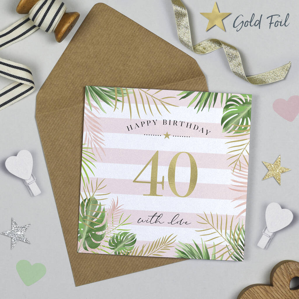 Milestone 40th Birthday Card By Michelle Fiedler Design ...