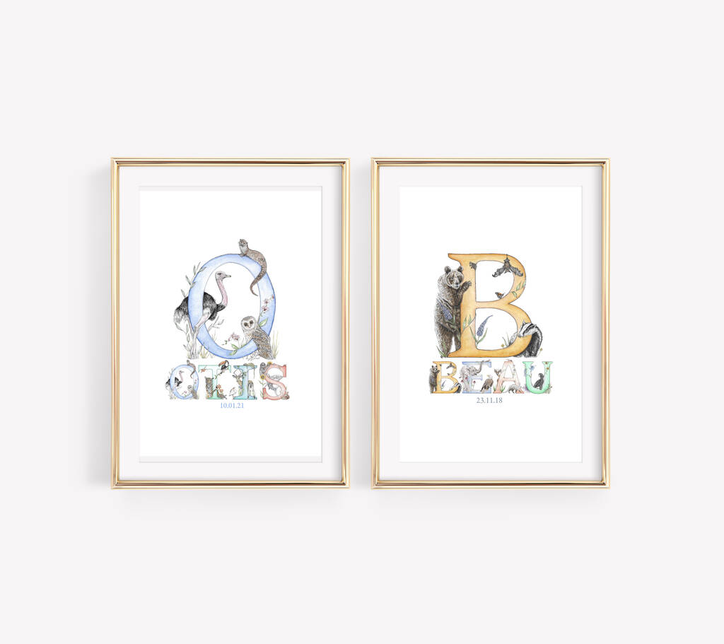 Personalised Fine Art Giclée Letter Print By Kathryn Pow Art ...