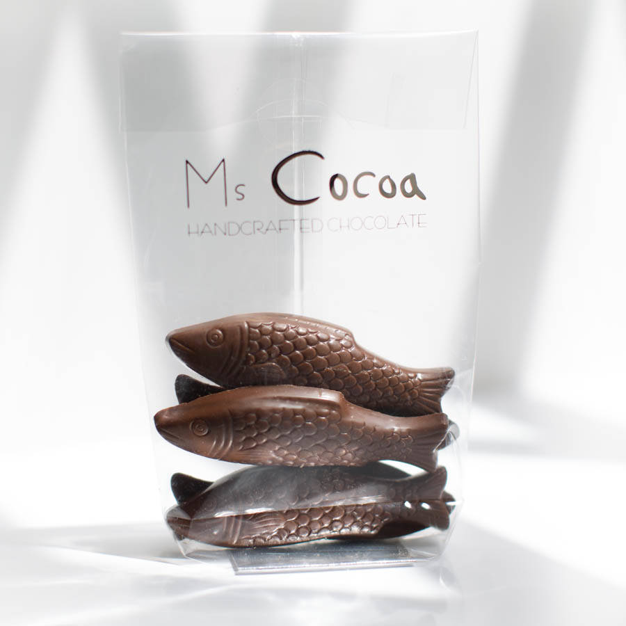 organic milk chocolate fish by ms cocoa | notonthehighstreet.com