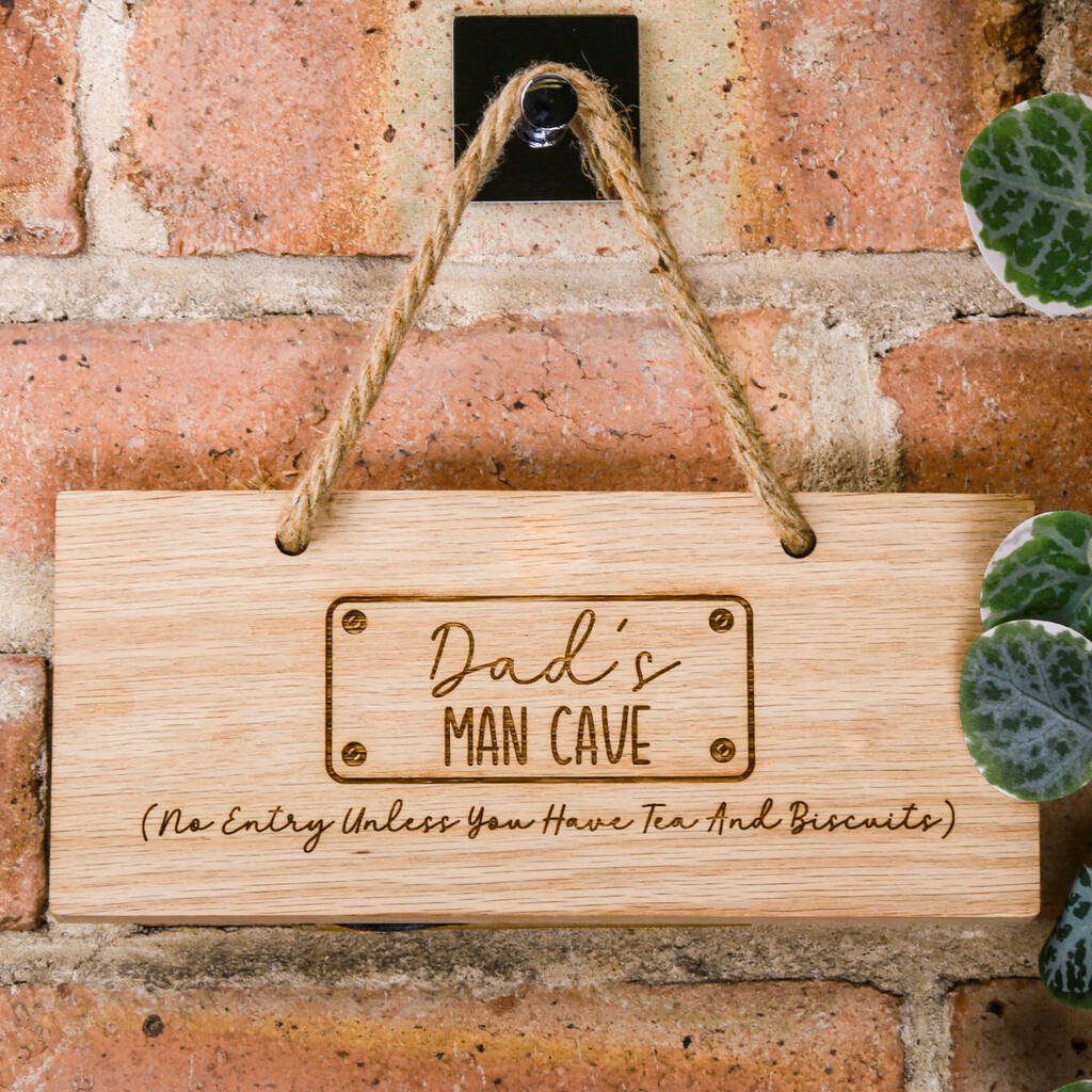 Personalised Man Cave Wooden Sign By Duncan Stewart ...