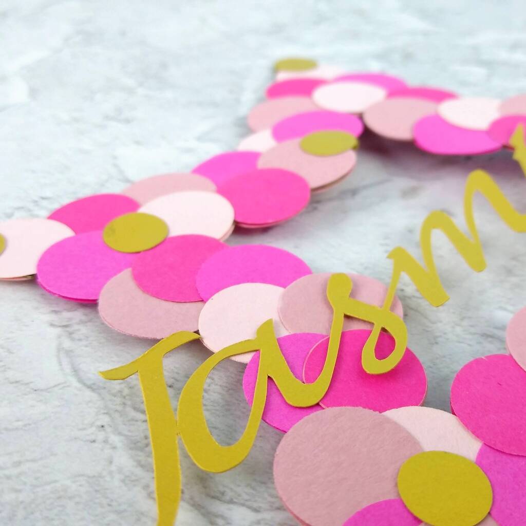 Personalised Name Birthday Cake Topper By Rosie's Paper Circus