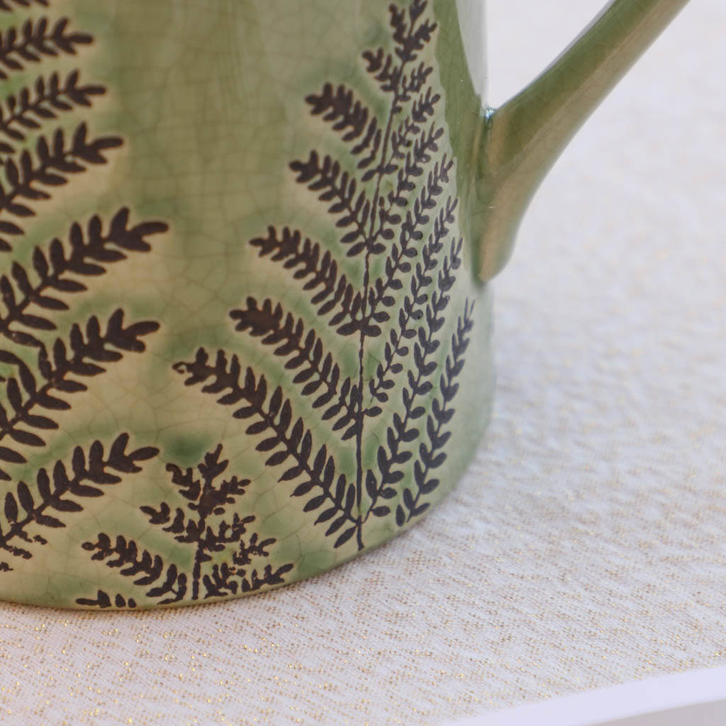 Personalised Crackle Fern Ceramic Vase By Dibor | notonthehighstreet.com