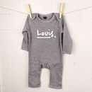Personalised Name Baby Grow With Star By Lovetree Design ...