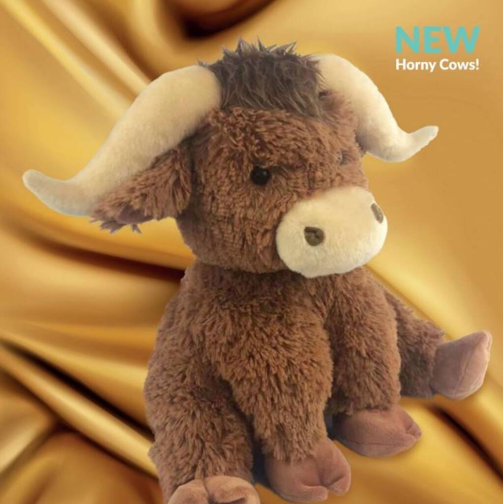 Personalised Longhorn Highland Cow Large Soft Plush Toy By Jomanda Soft ...