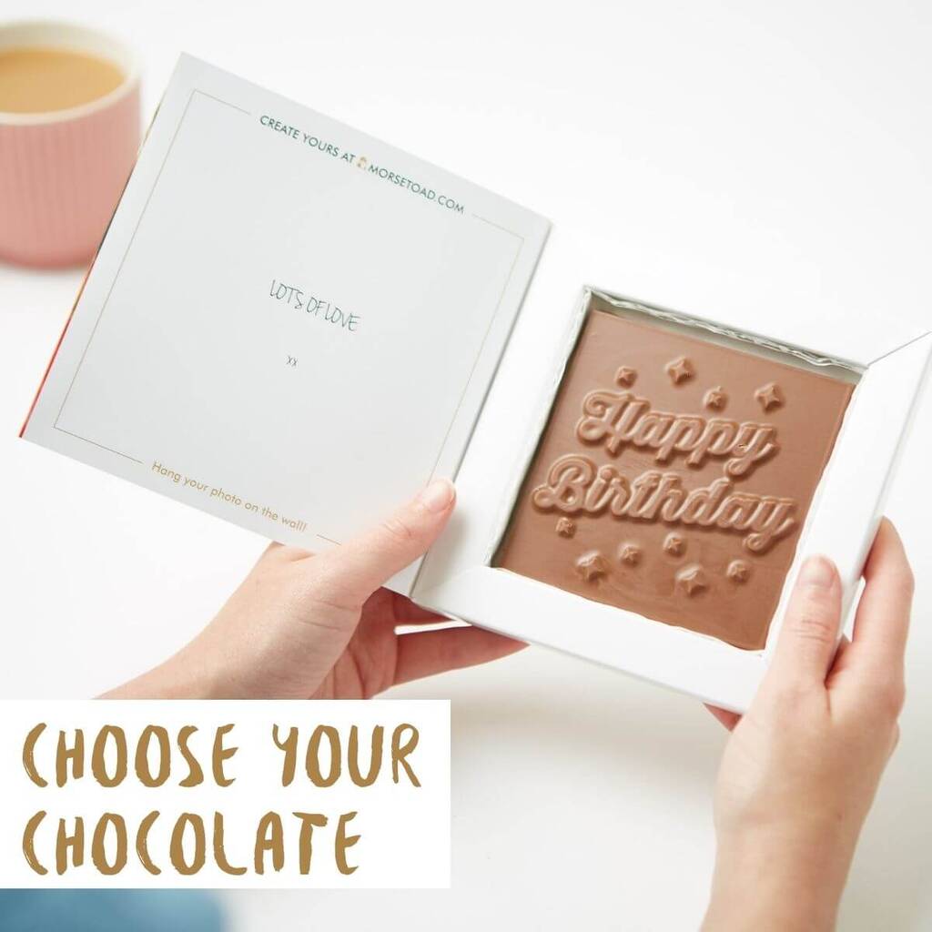 'Hip Hip Hooray' Chocolate Card By Morse Toad