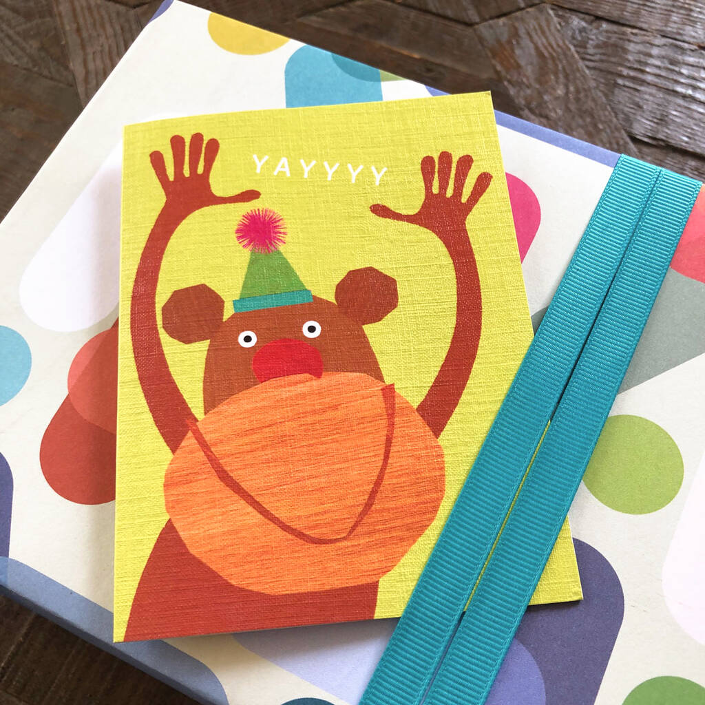 Mini Monkey Greetings Card By Kali Stileman Publishing