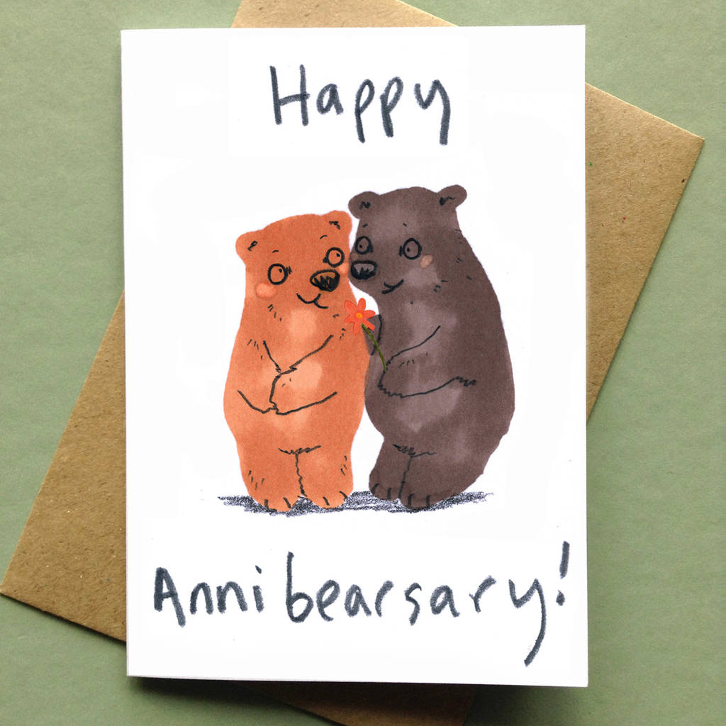 Happy Anniversary Bear Card By Jo Clark Design Notonthehighstreet Happy Anniversary Bear Card By Jo Clark Design Notonthehighstreet