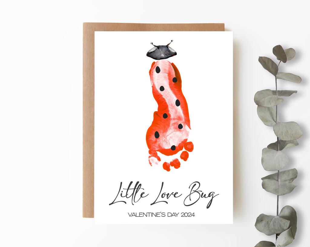 Footprint Cards For Valentine's Day With Four Designs By Hope & Eve