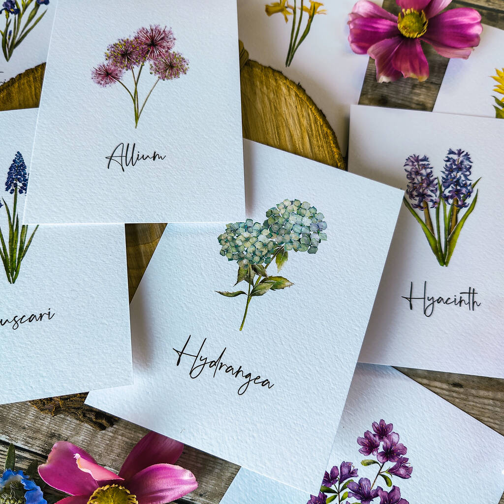 Flower Table Name Card By Paper Willow | notonthehighstreet.com