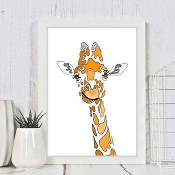 Patchwork Giraffe Print By Adam Regester Design | notonthehighstreet.com