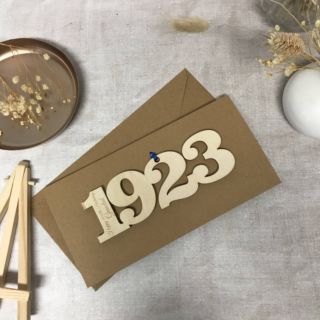 Personalised 100th 1923 Card By Hickory Dickory Designs ...