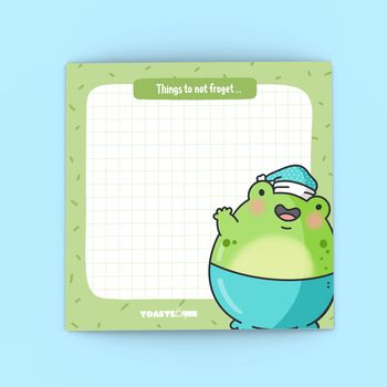 Cute Frog Sticky Notes By Toastedink | notonthehighstreet.com