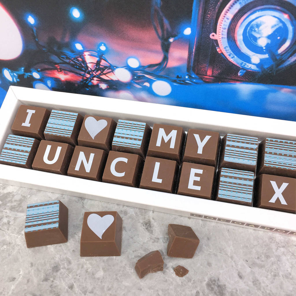 Personalised I Love My Uncle Chocolate Gift By Cocoapod Chocolates ...
