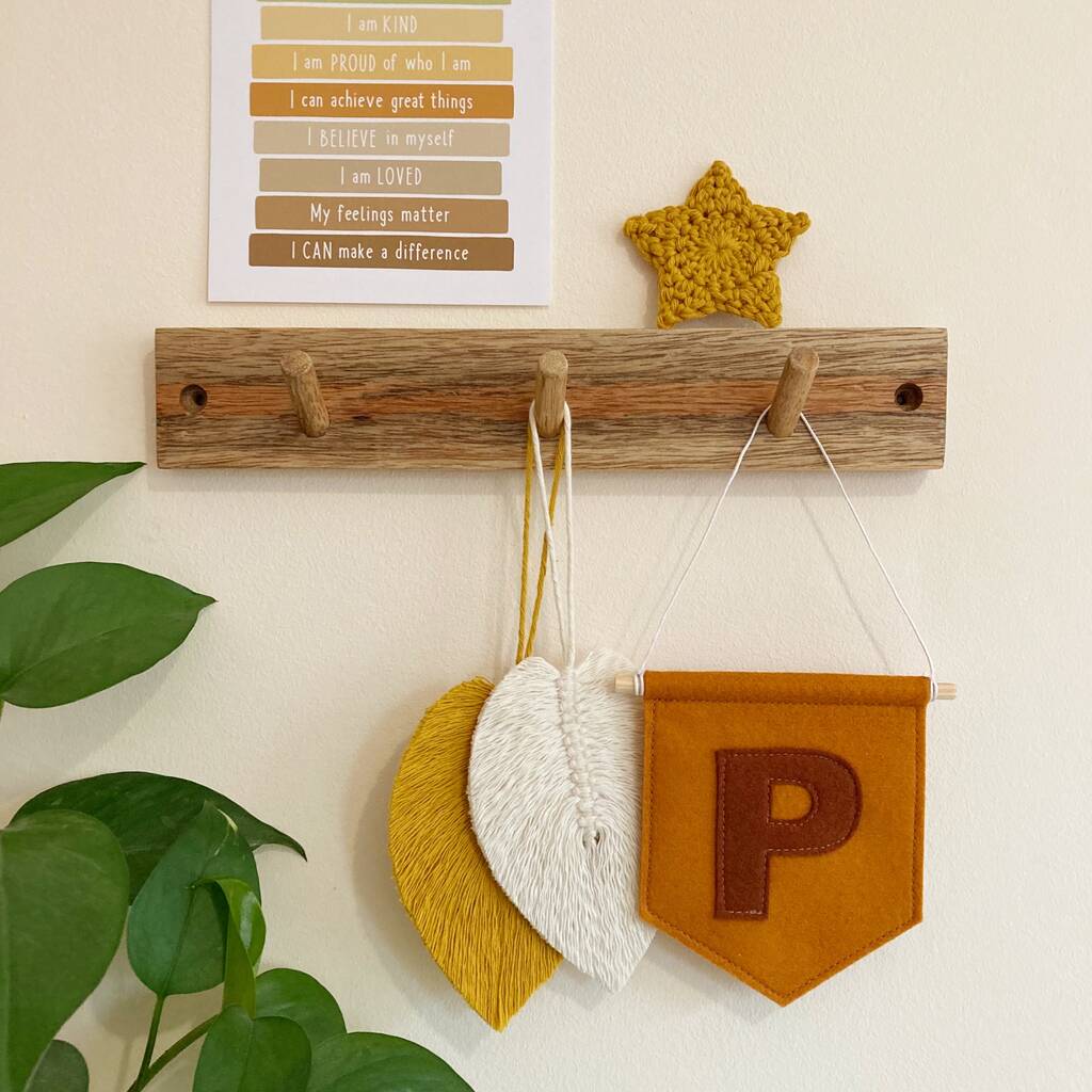 Initial Felt Banner Personalised Letter Flag By Forged in Fables ...