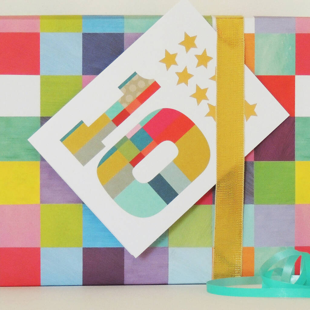 Mini Gold Star Number Ten Card By Kali Stileman Publishing ...